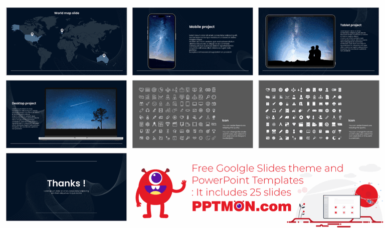 Minimalist Lines Pitch Deck Google Slides PowerPoint Templates