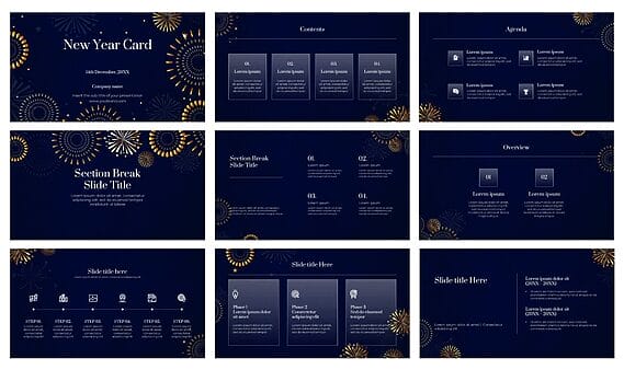 New Year Card Free Google Slides Themes PowerPoint Templates