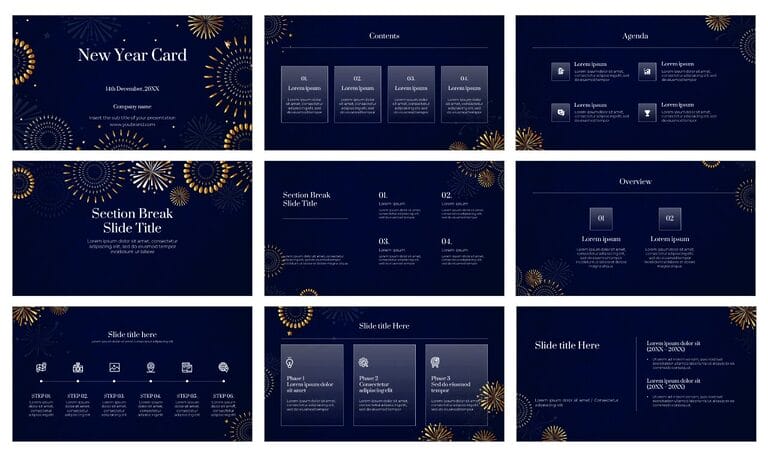 New Year Card Free Google Slides Themes PowerPoint Templates