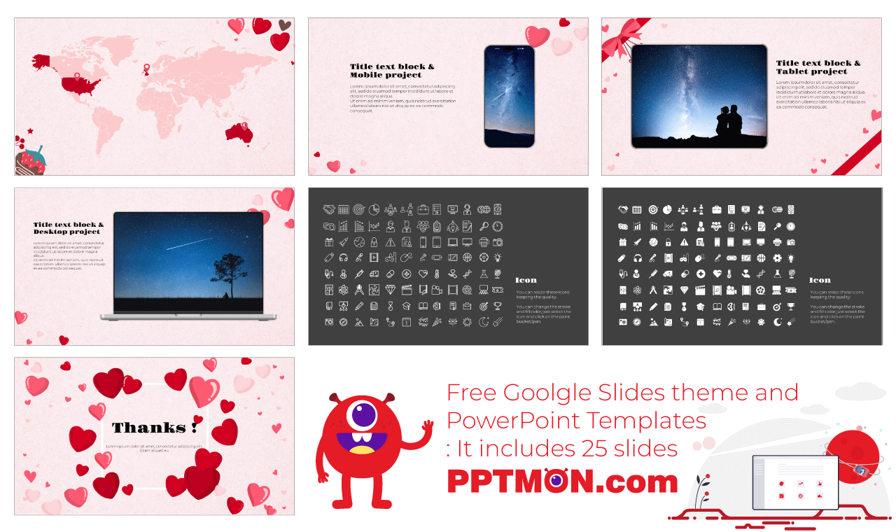 Valentine's Day Love Google Slides Themes PowerPoint Templates