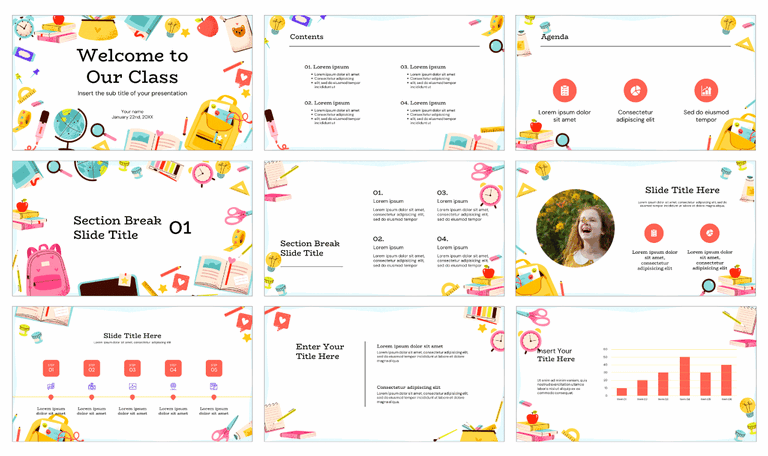 Welcome to Our Class Google Slides Theme PowerPoint Template