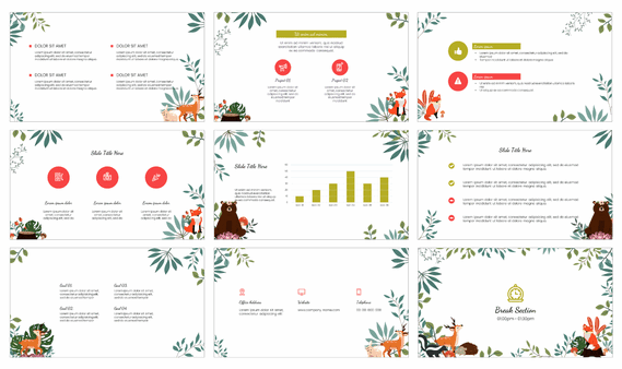 Forest Animals Free Presentation Templates - Google Slides PPT