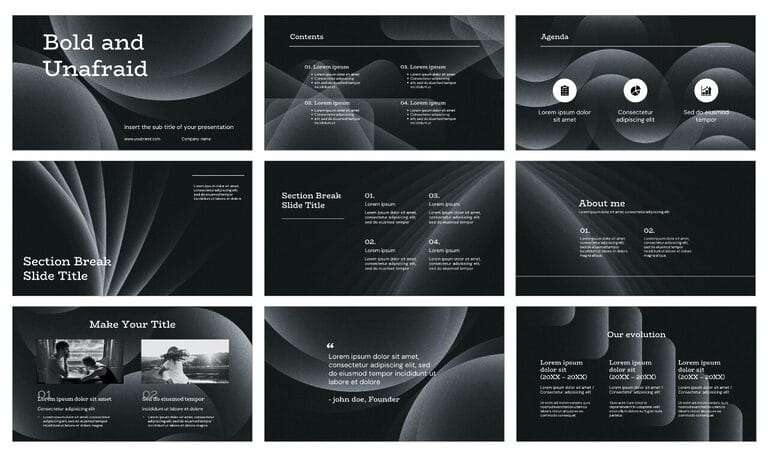 Bold and Unafraid Google Slide Themes PowerPoint Templates