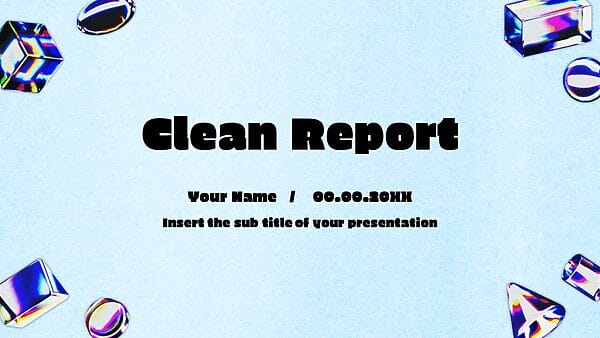 Clean Report - Free Powerpoint templates and Google Slides themes