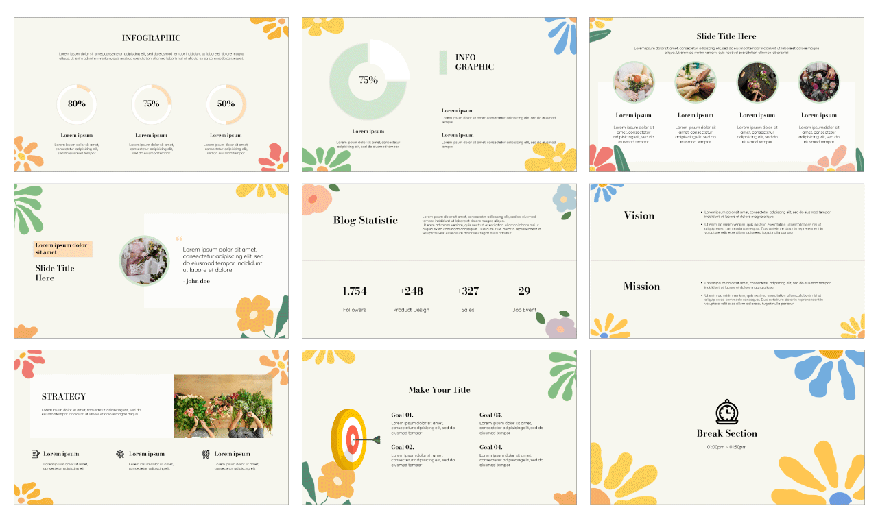 Flower Market Free Google Slides Themes PowerPoint Templates