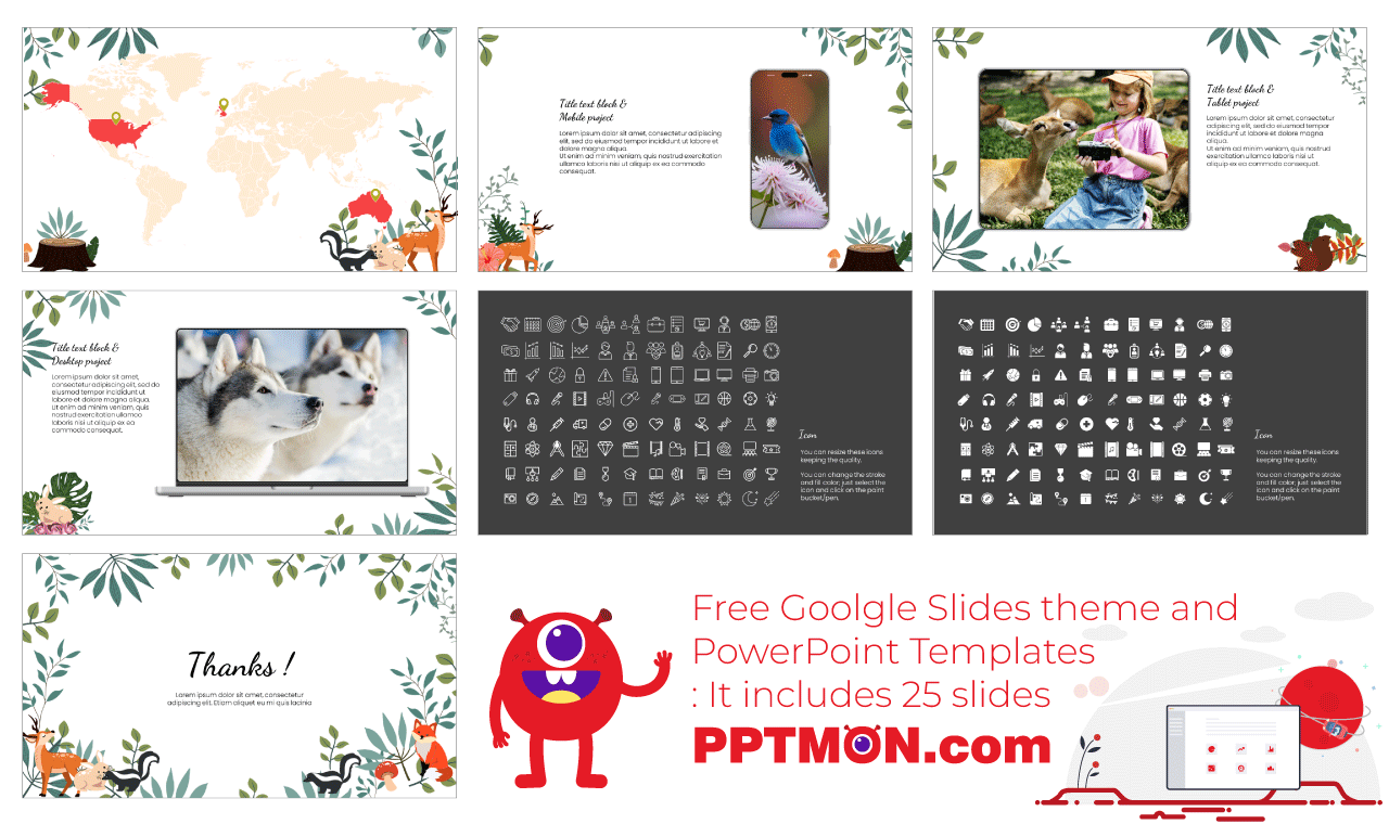 Forest Animals Free Presentation Templates - Google Slides PPT