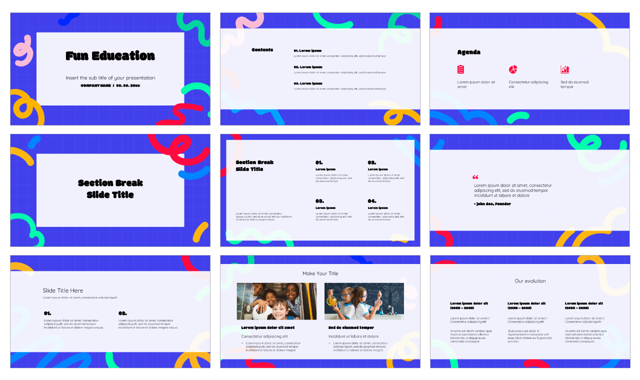 Fun Education Free Presentation Templates - Google Slides & PPT