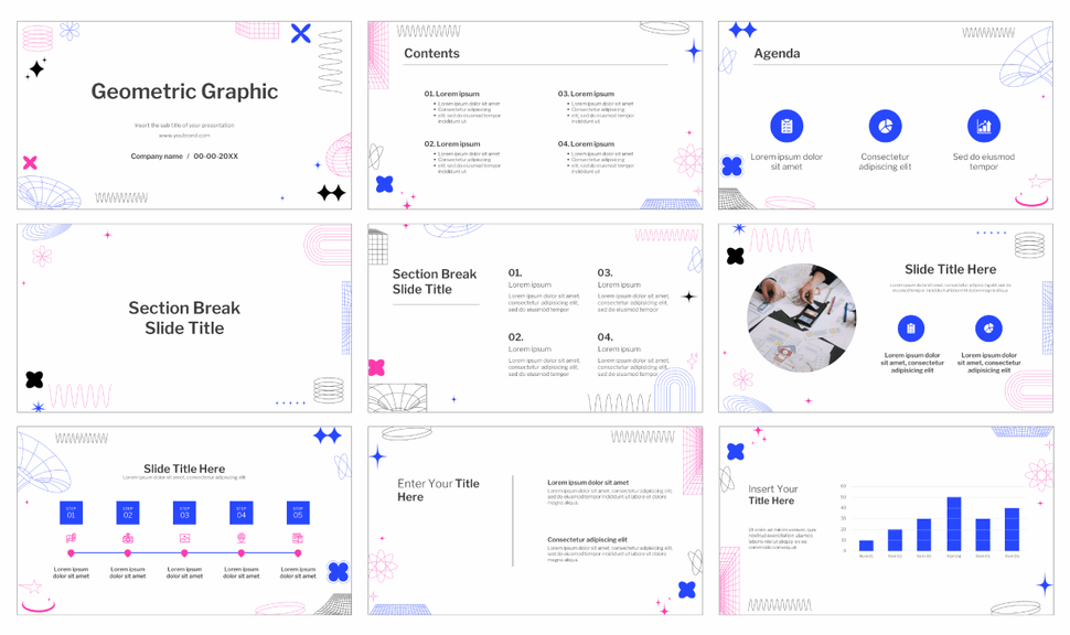 Geometric Graphic Presentation Template - Google Slides and PPT
