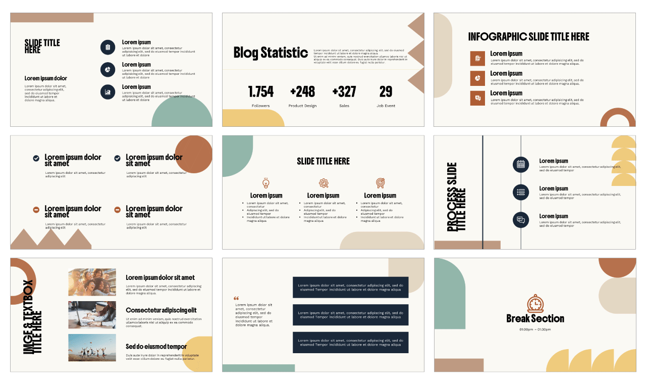 Geometric Case Report Free Google Slides PowerPoint Templates