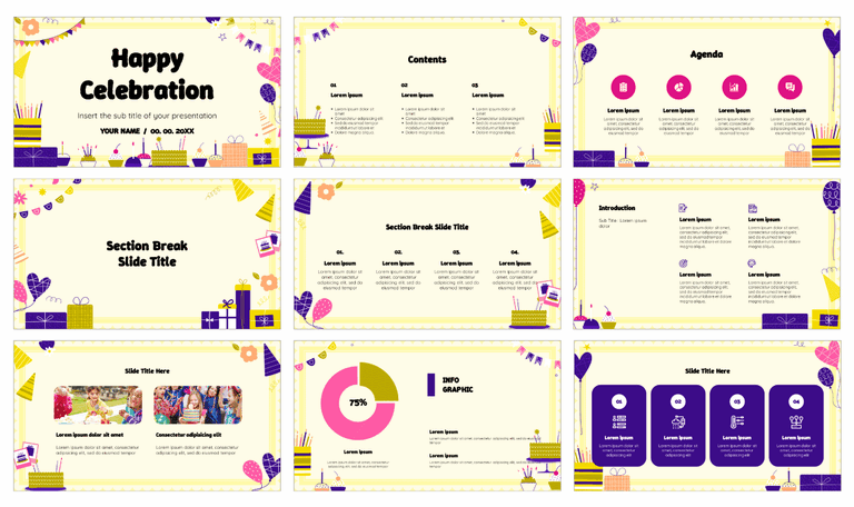 Happy Celebration Presentation Templates - Google Slides & PPT