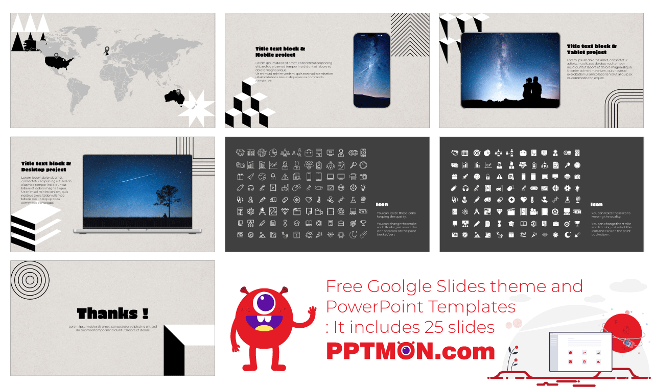 Inspired Retrofuturism Google Slides Theme PowerPoint Template