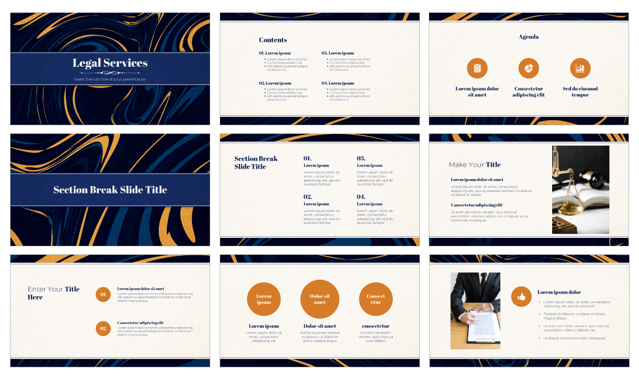 Legal Services Presentation Templates - Google Slides PowerPoint