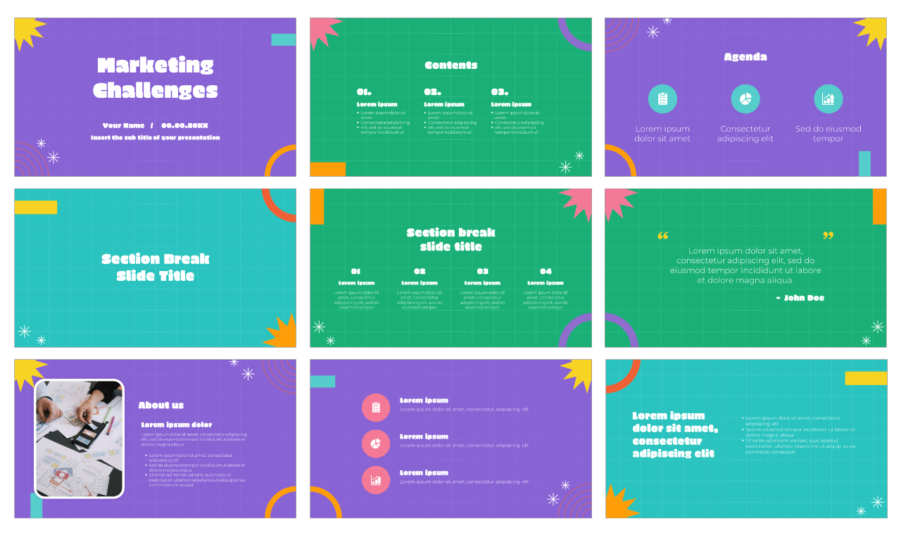 Marketing Challenges Presentation Templates - Google Slides PPT