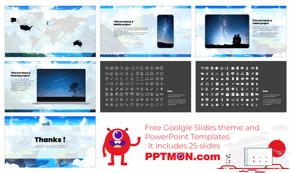 Mountains and Sky Google Slides Themes PowerPoint Templates
