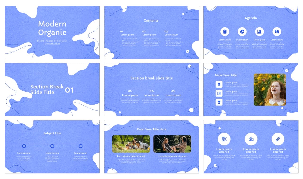 Modern Organic Free Presentation Templates - Google Slides PPT