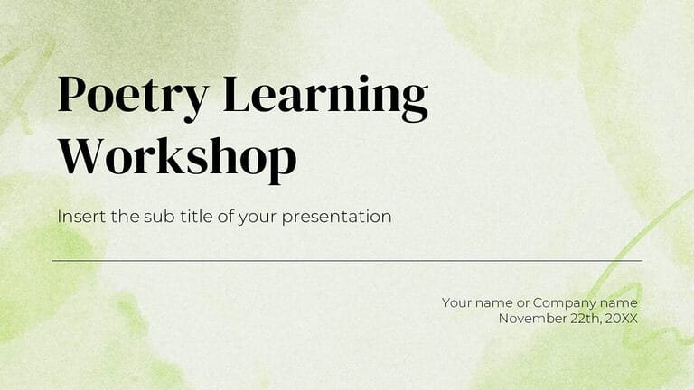 Literature - Free Powerpoint templates and Google Slides themes