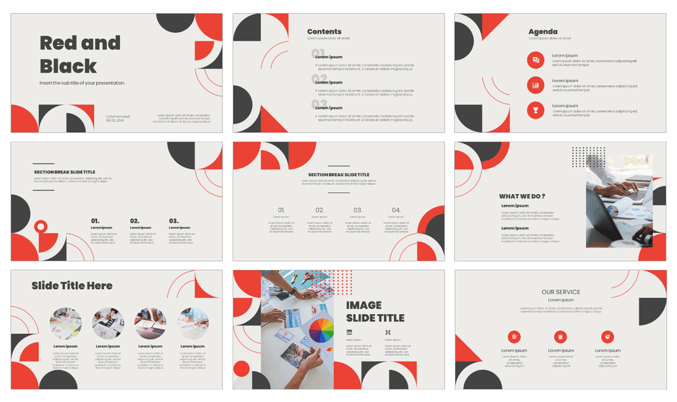 Red and Black Free Google Slides Themes PowerPoint Templates