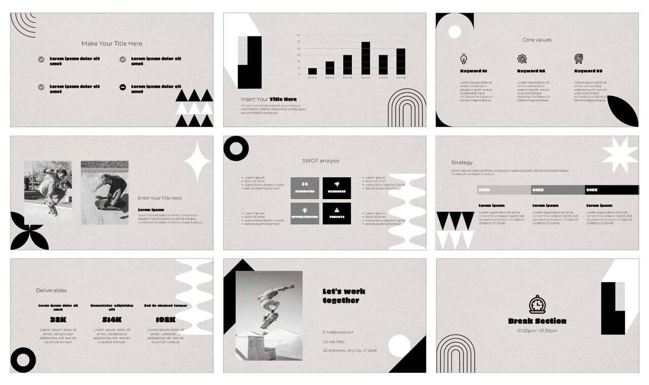 Inspired Retrofuturism Google Slides Theme PowerPoint Template