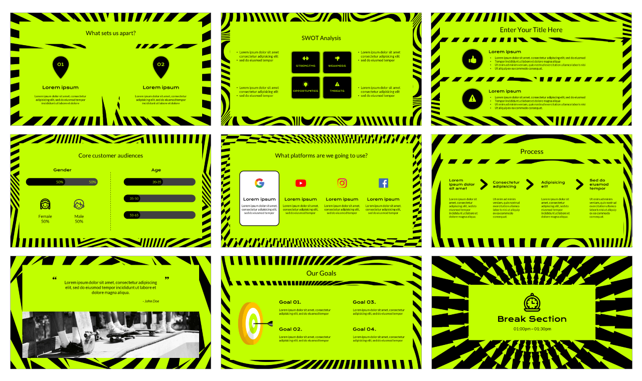 Weird Patterns Presentation Templates - Google Slides PowerPoint