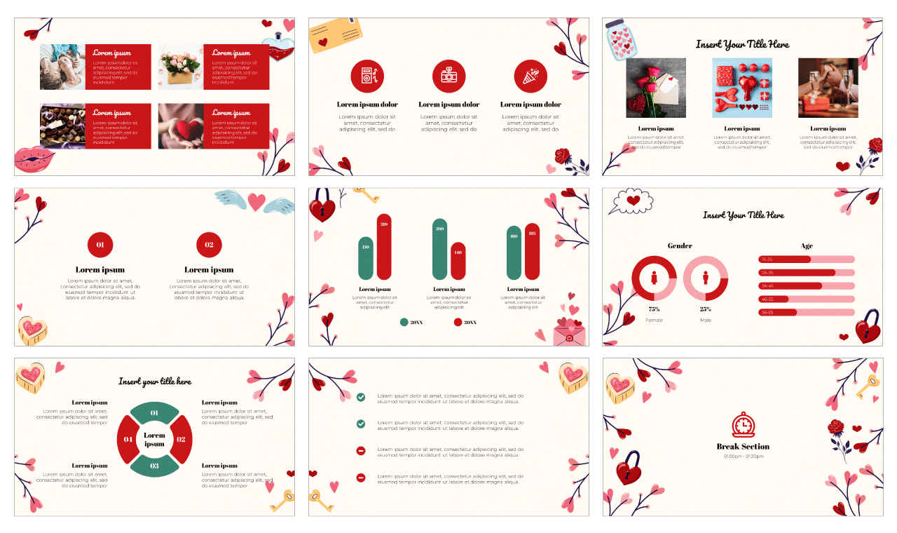 Valentine's Day Gift Ideas Free Google Slides PowerPoint Template