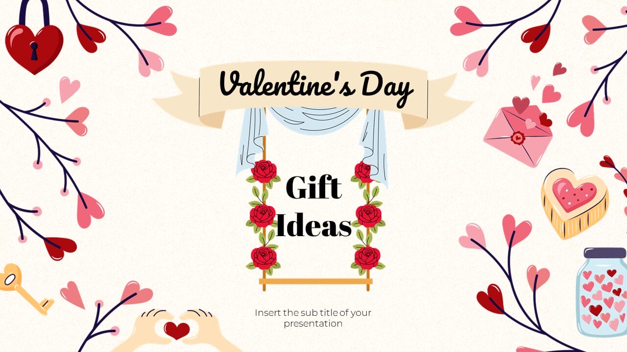 Valentine's Day Gift Ideas Free Google Slides PowerPoint Template