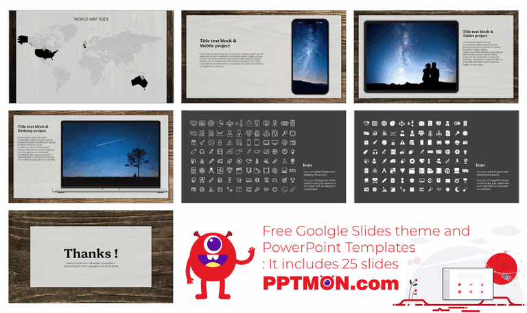 Wood Background Texture Google Slides PowerPoint Templates