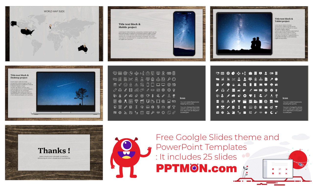 Wood Background Texture Google Slides PowerPoint Templates