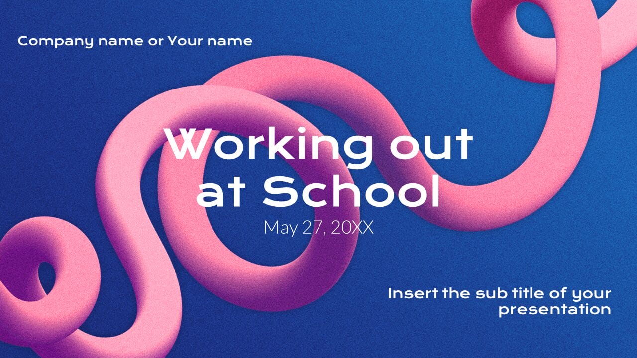 Working out at School Google Slides Theme PowerPoint Templates
