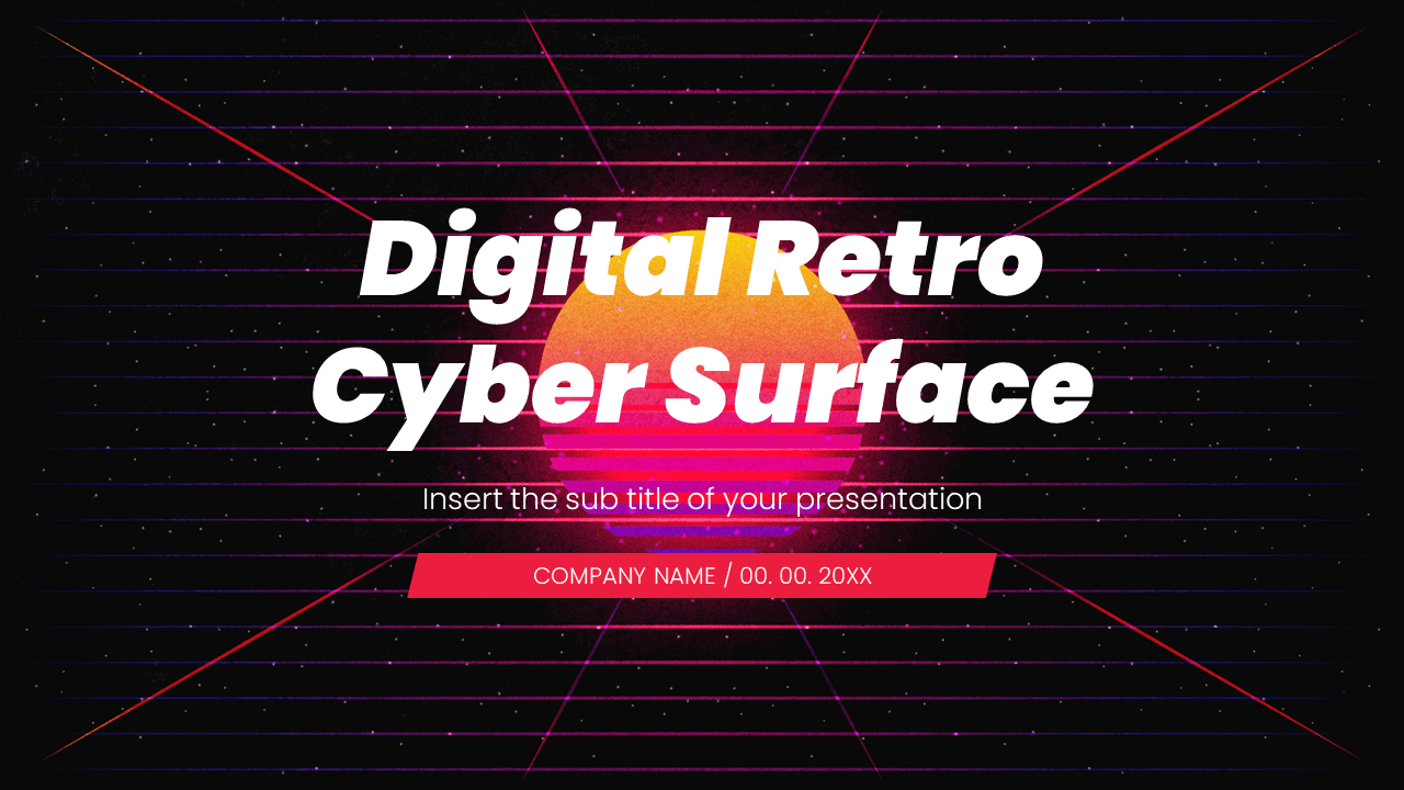 Digital Retro Cyber Surface Google Slides PowerPoint Templates