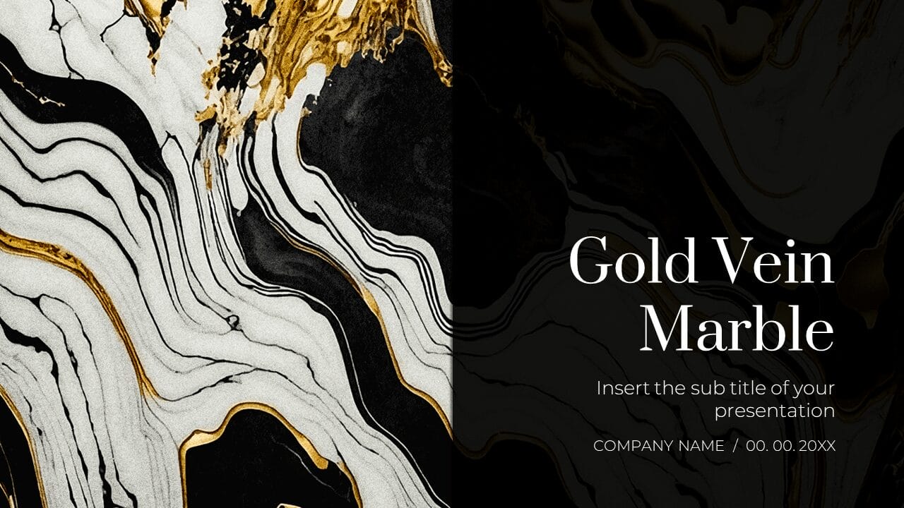 Gold Vein Marble Google Slides Themes PowerPoint Templates