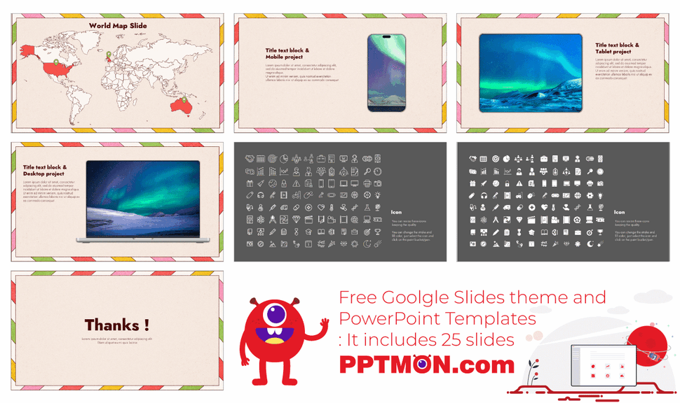 Simple Greeting Card Google Slides Theme PowerPoint Template