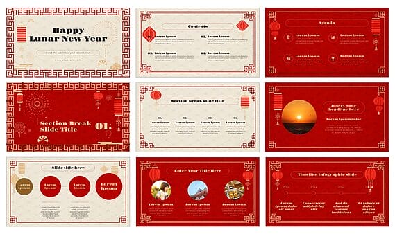 Happy Lunar New Year Google Slides Theme PowerPoint Template