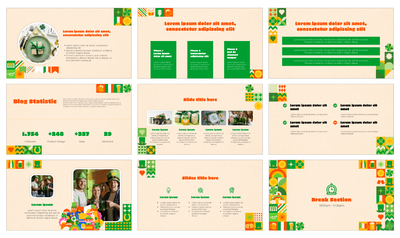 Lucky St Patrick Day Google Slides Themes PowerPoint Templates