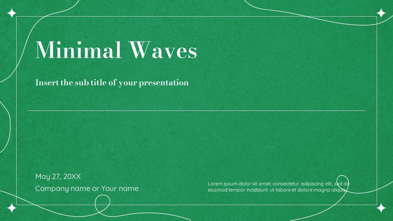 Minimal Waves Free Google Slide Themes PowerPoint Templates
