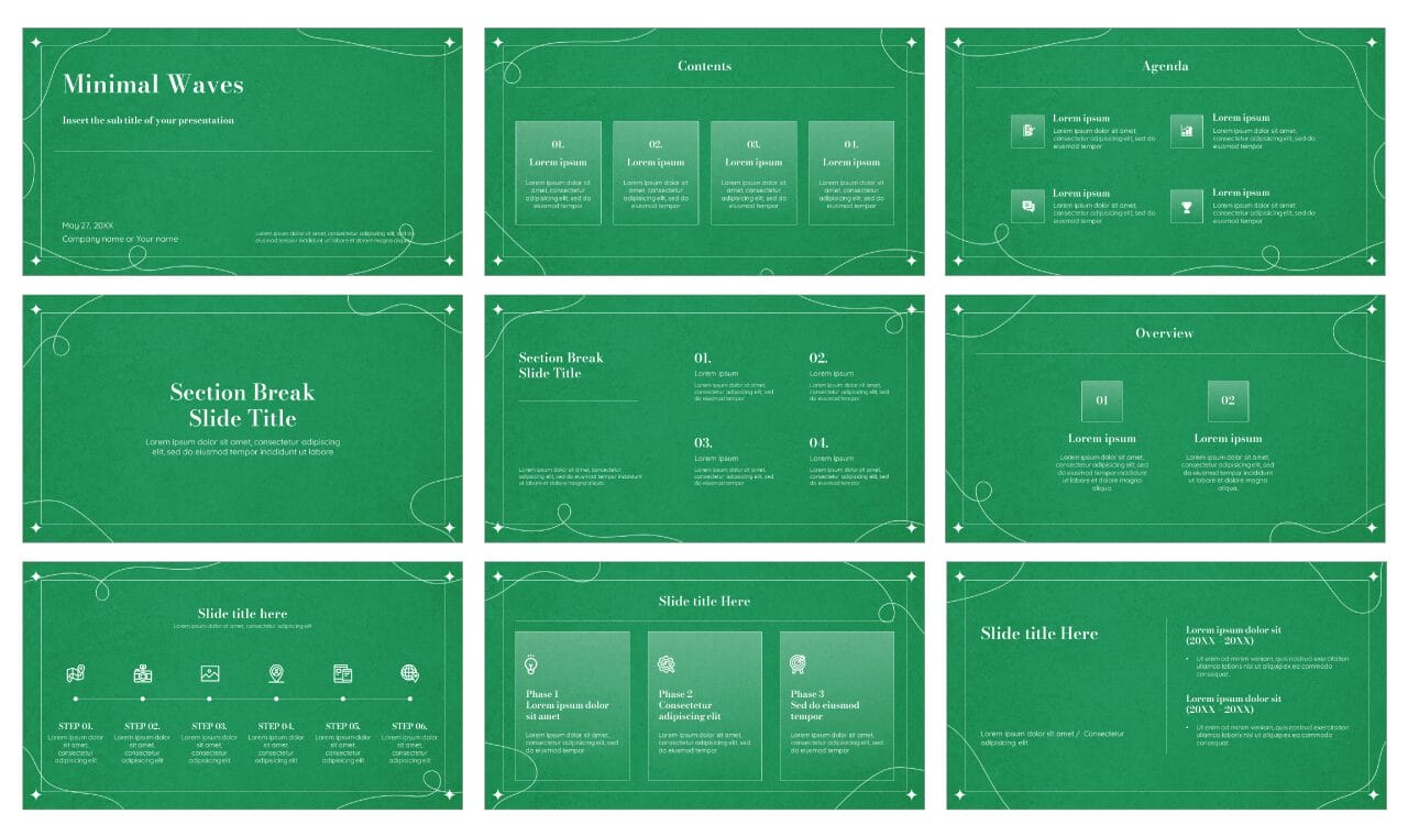 Minimal Waves Free Google Slide Themes PowerPoint Templates