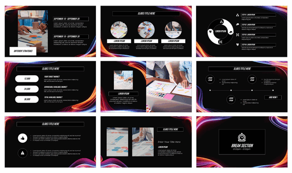 Neon Waves Free Google Slides Themes PowerPoint Templates