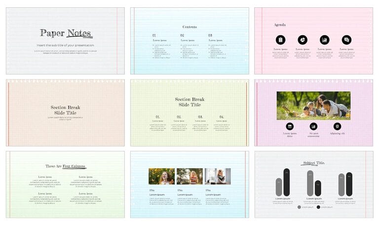 Paper Notes Free Google Slides Themes PowerPoint Templates