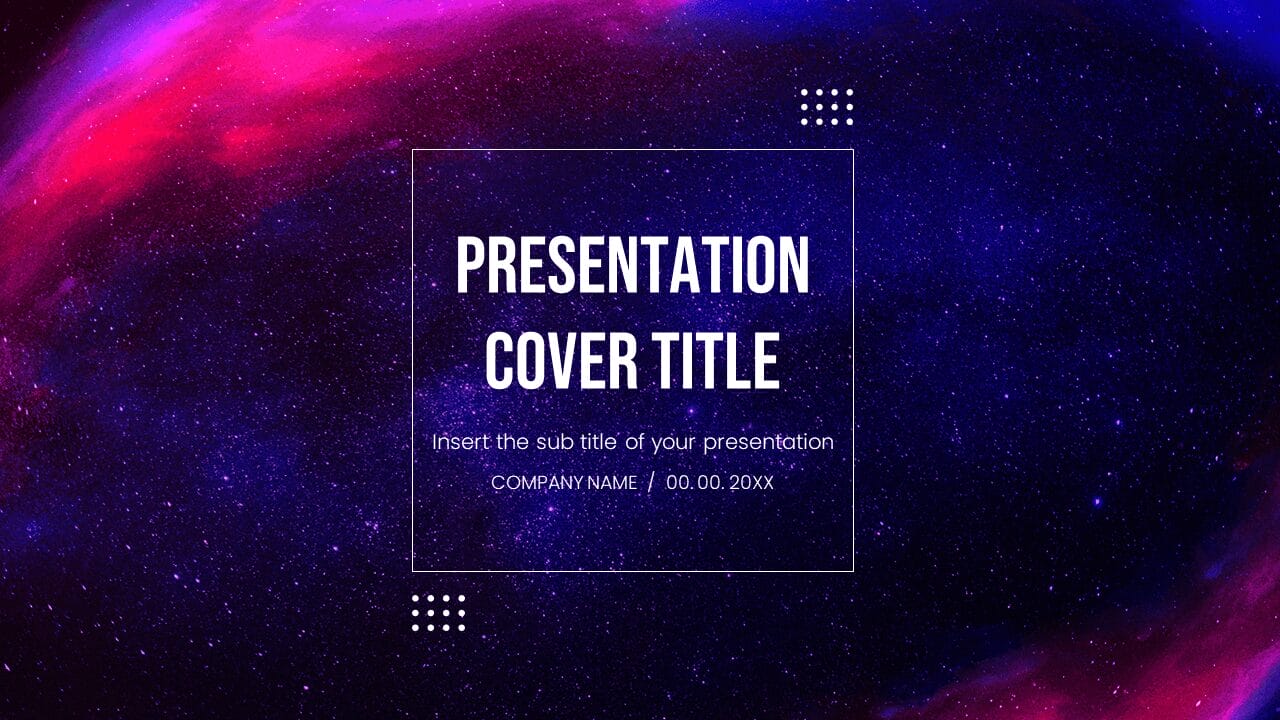 Starry Night Background Presentation Template-Google Slides PPT