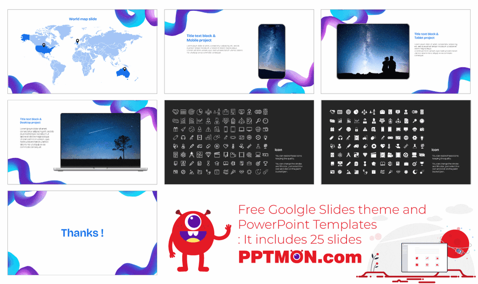 Launched Tech News Google Slides Theme PowerPoint Template