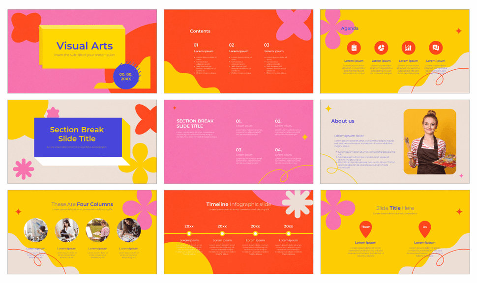 Visual Arts Presentation Template - Google Slides and PowerPoint