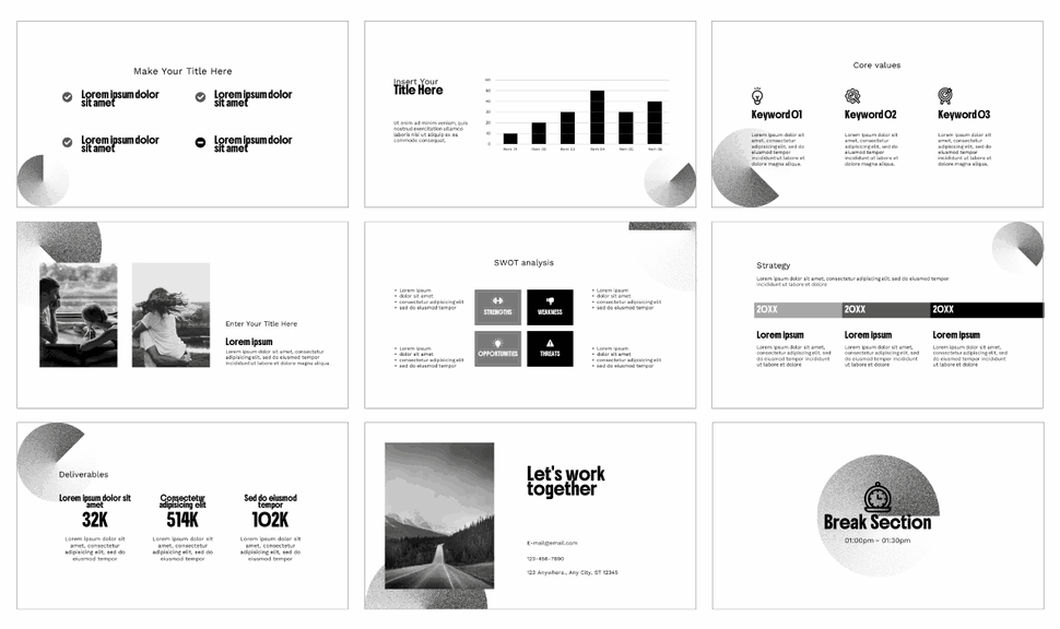 Gradient Dot Presentation Template - Google Slide and PowerPoint