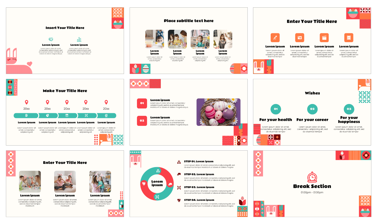 Happy Easter Wishes Presentation Template - Google Slides PPT