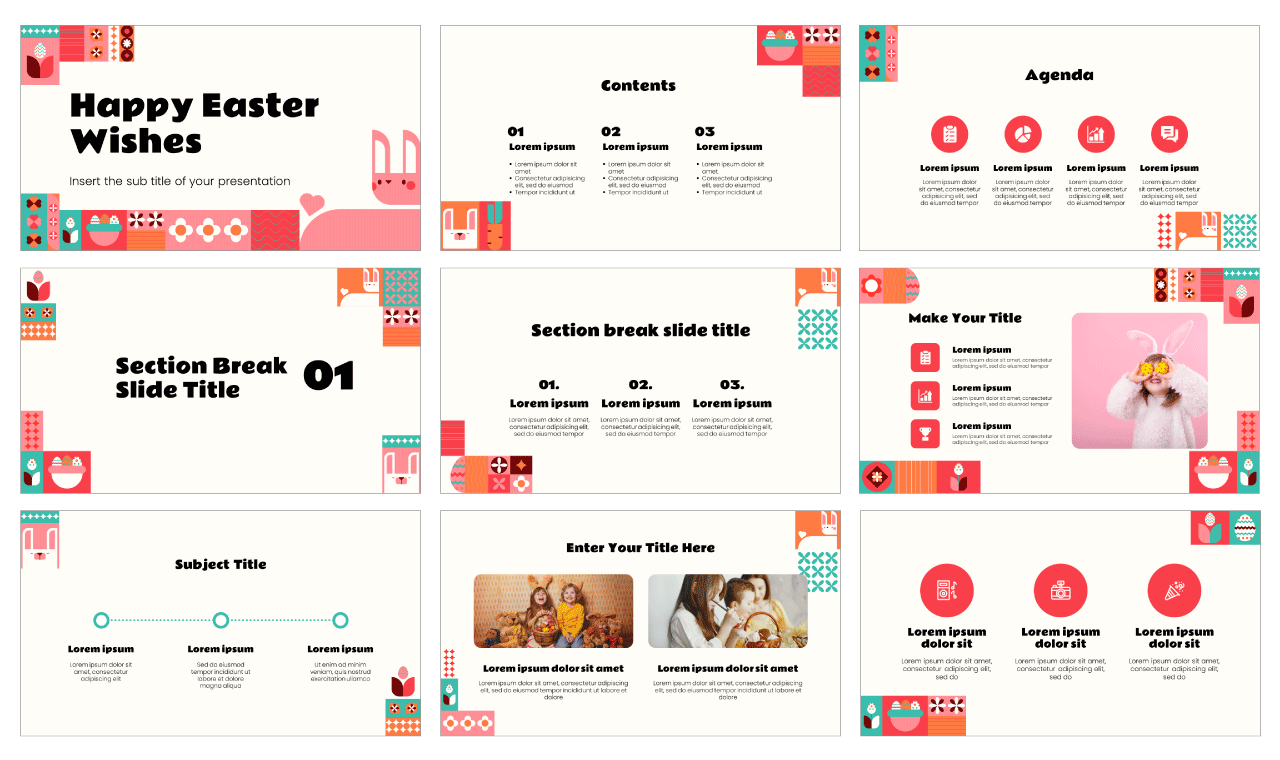 Happy Easter Wishes Presentation Template - Google Slides PPT