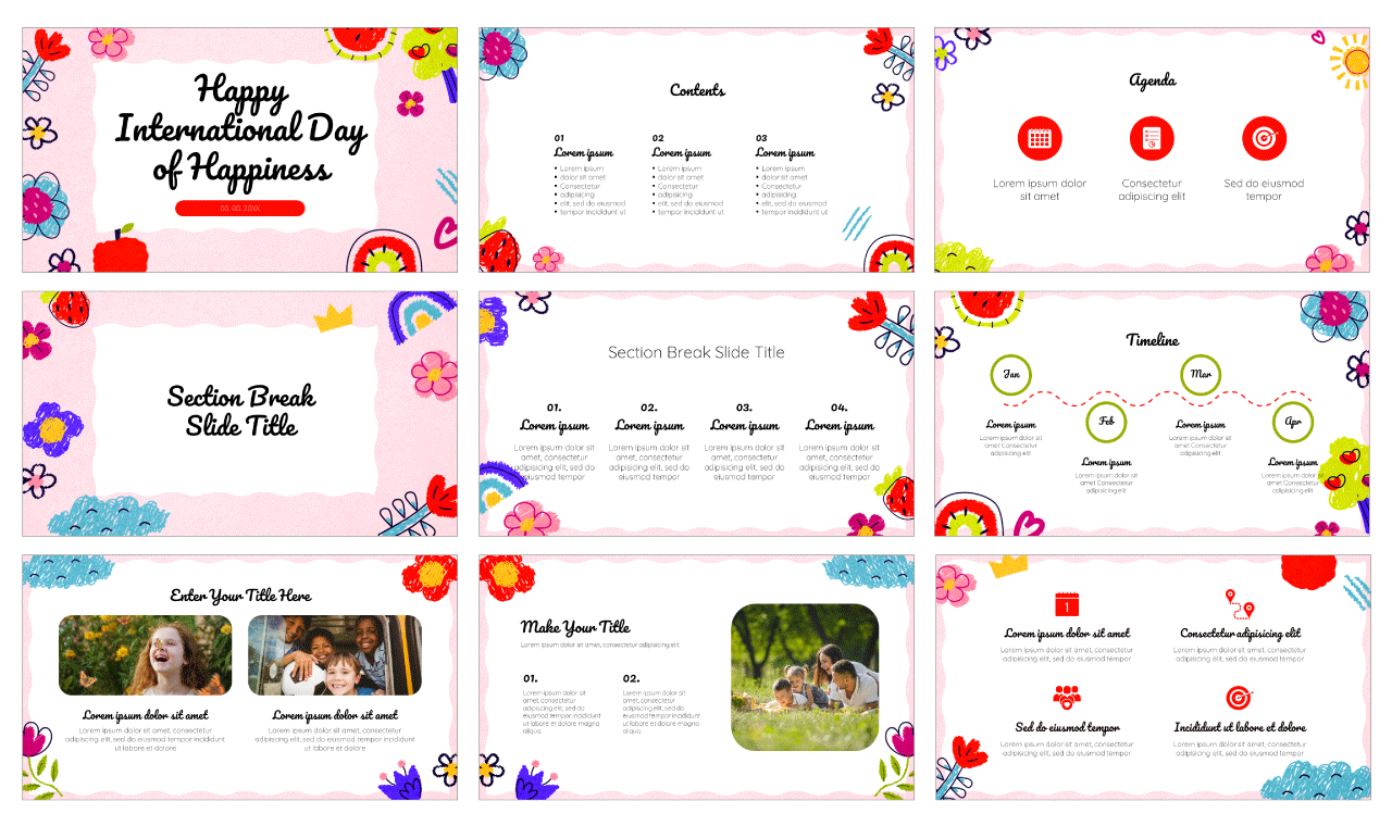 Happy International Day of Happiness Google Slides PPT Template