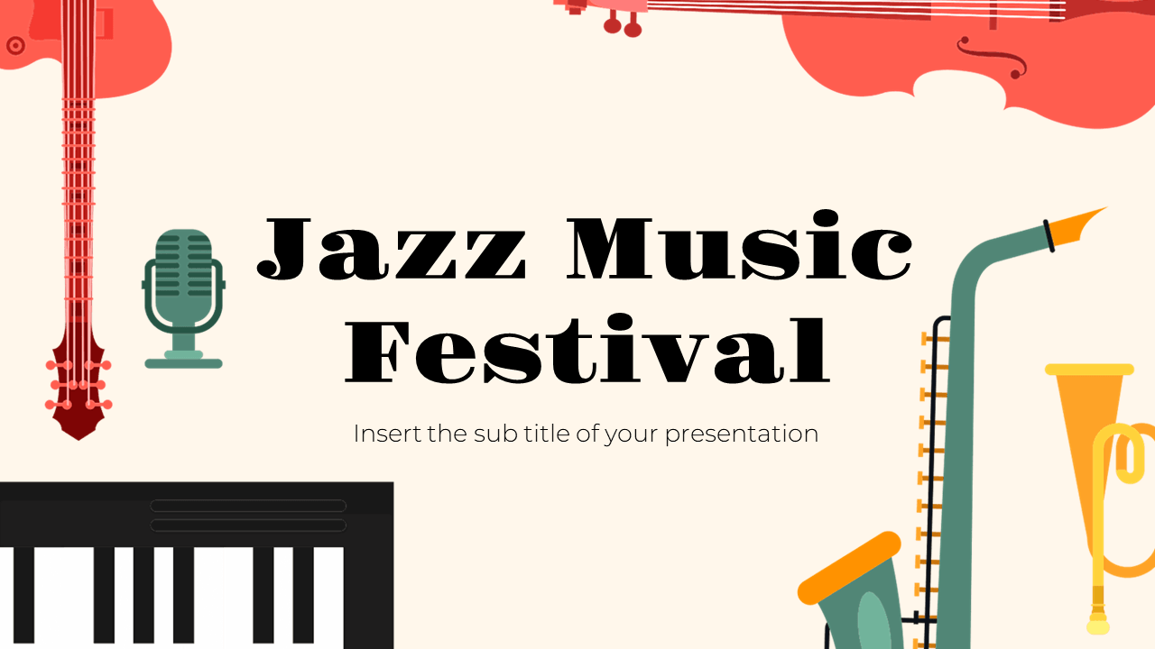 Jazz Music Festival Google Slides Themes PowerPoint Templates