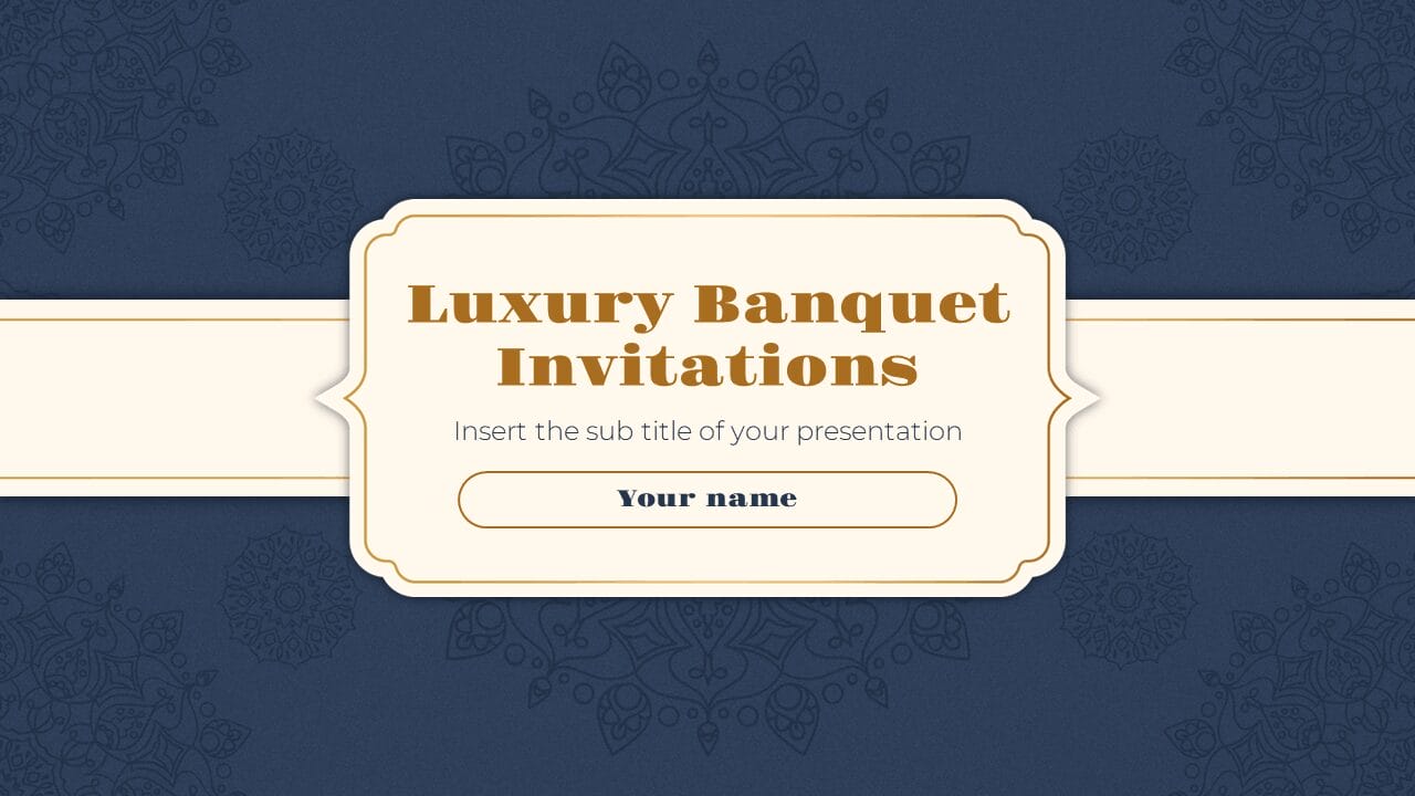 Luxury Banquet Invitations Google Slides PowerPoint Templates
