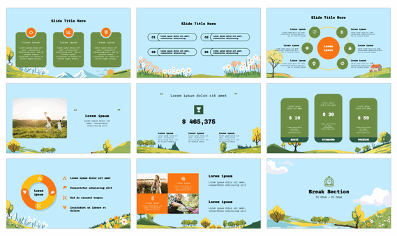 Spring Landscape Free Google Slides Theme PowerPoint Template