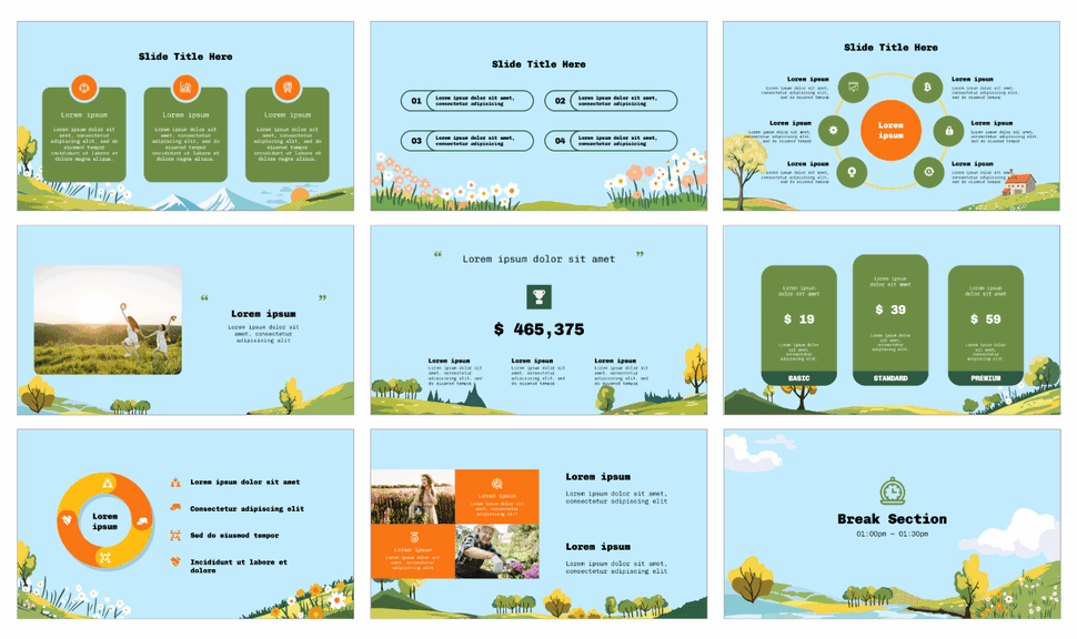 Spring Landscape Free Google Slides Theme PowerPoint Template