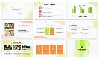 Delicate Watercolor Google Slides Themes PowerPoint Templates