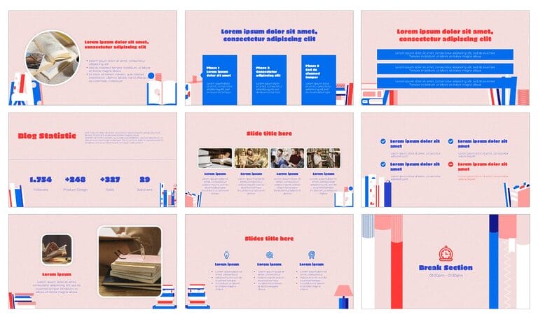 Enjoy World Book Day Google Slides Theme PowerPoint Template